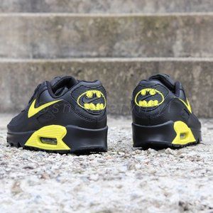 Nike | Shoes | Nike Air Max 9 Black Leather Batman Custom Nwt | Poshmark